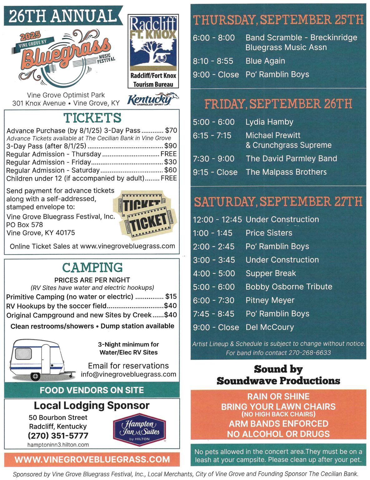 Vine Grove Bluegrass Festival 2025 – Radcliff / Fort Knox Kentucky Tourism