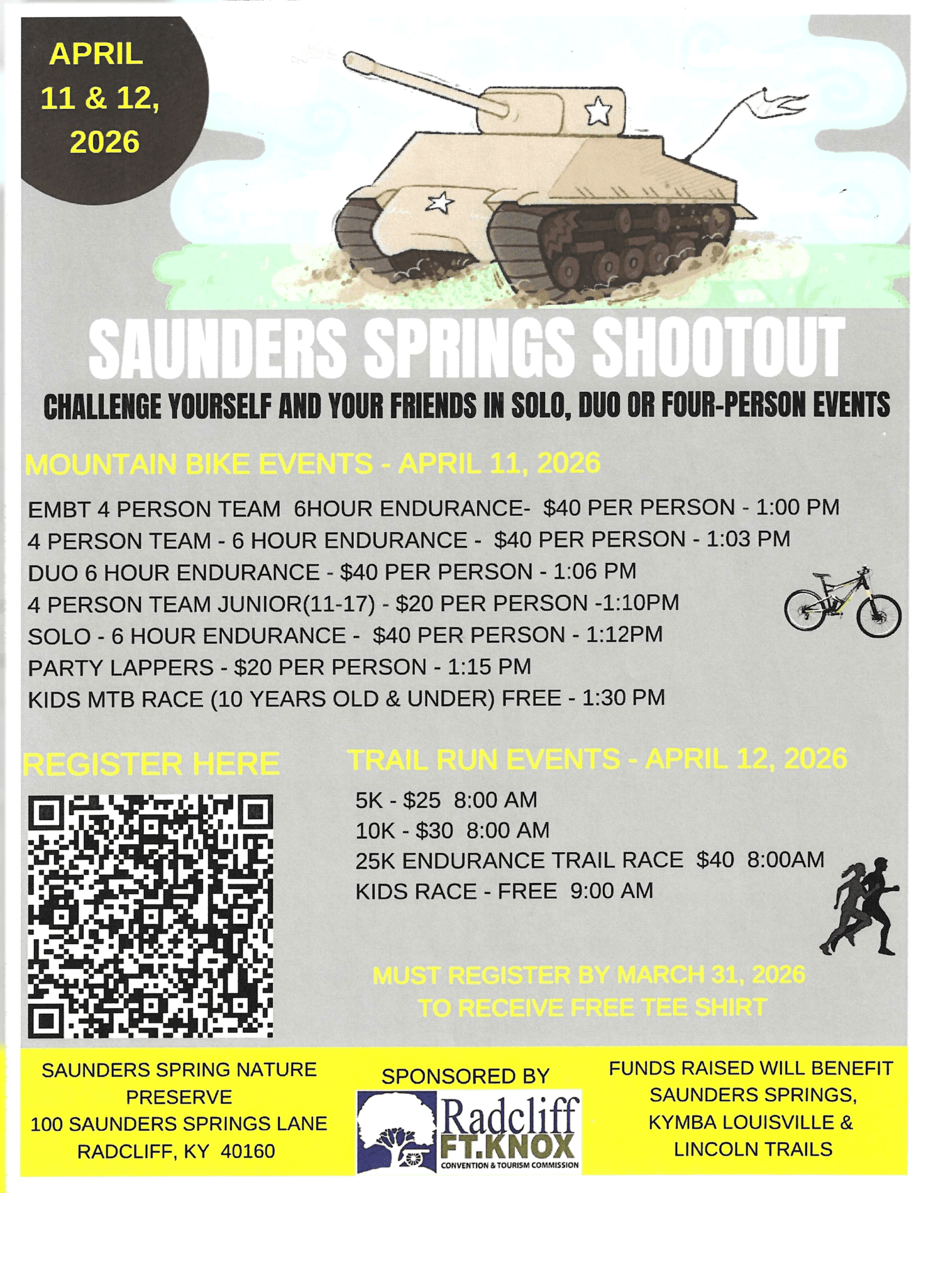 Biking and Running at the Saunders Springs Shootout – Radcliff / Fort ...